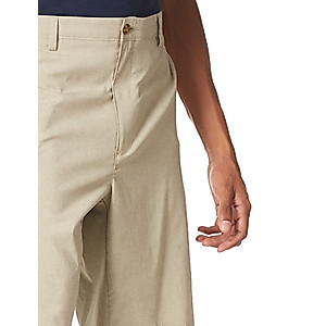 PGA TOUR Men's Flat Front Hybrid Heather Golf Short, Khaki Heather, 40