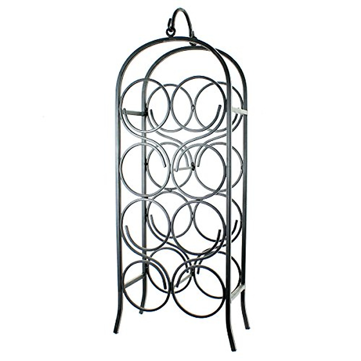 Oenophilia Cathedral Wine Arch, Black - 8 Bottle