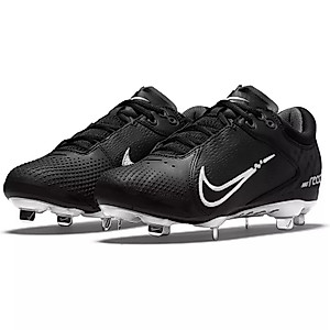 Nike Hyperdiamond 4 Elite CZ5917-010 Black/Dark Smoke Grey/Wolf Grey/White Women's Metal Softball Cleats 8 US