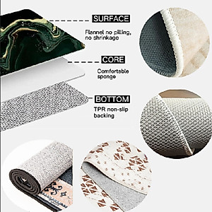 Luxurious Black Gold Marble Texture Area Rug, Modern Abstract Gray and White Gradient Stripes Indoor Non-Slip Rug, with Anti-Slip Easy Clean Carpet for Living Room Dining Room Home Office 5' x 8'