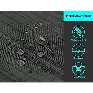 Little Donkey Andy Men’s 12 Inch Bermuda Shorts, UPF 50 Stretch Golf Shorts for Casual Travel (Black XL)