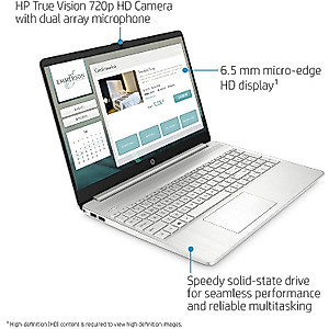 HP 2021 Pavilion 15 15.6" HD Laptop Computer, AMD Athlon Silver 3050U (Beats i3-7100U), 4GB DDR4, 128GB SSD, Webcam, USB-C, HDMI, 1 Year of Microsoft 365, Windows 10 S, Gold, TiTac Accessory