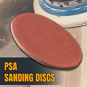 POWERTEC 110600 12-Inch PSA 80 Grit Aluminum Oxide Adhesive Sanding Disc, 10-Pack