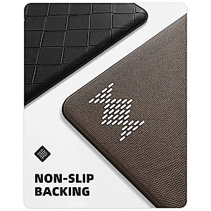 Color G Black Kitchen Mat Long Runner Kitchen Floor Mats Cushioned Anti Fatigue, 17”x71” Foam Comfort Kitchen Padded Mats for Standing, Waterproof Kitchen Sink Runner Rug