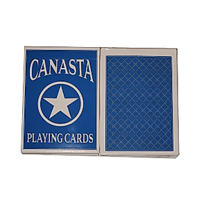 Merz67 LLC 2 Deck Canasta Playing Cards Set w/Points, Blue Back
