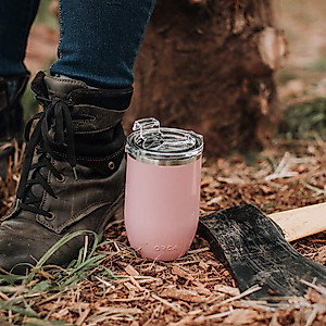 ORCA Vino 12 oz. Insulated Wine Tumbler, Stainless Steel Drink Mug Keeps Beverages Cold - Dusty Rose