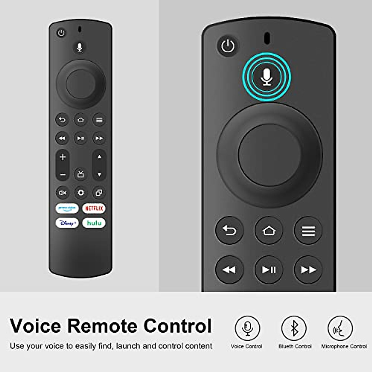 ZYK Voice Replacement for Insignia Fire TV Remote New Upgraded NS-RCFNA-21 for Insignia TV Remote Compatible with All Insignia Fire Smart TVs with Shortcut Buttons - PrimeVideo Netflix Disney+ Hulu