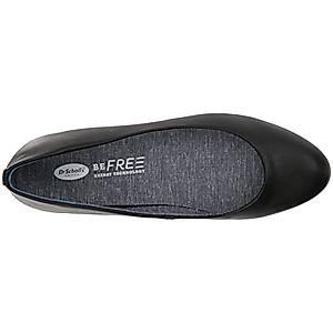 Dr. Scholl's Shoes Women's Giorgie Ballet Flat, Black Smooth, 7 W US