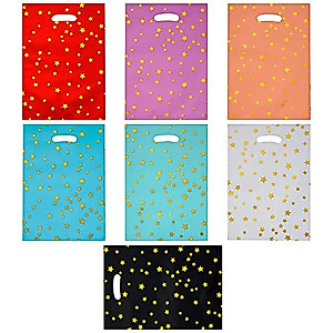 FLYOME Party Favor Bags for Kids Birthday, Perfect for Baby Shower Gender Reveal Party Supplies Return Gift Bags, 35 pcs (Starry)