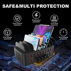RUANSZZ Charging Station for Multiple Devices 150W 16 Ports Family USB Charger Station Convenient Charging Dock Compatible with Cellphone Tablets Kindle and Other Electronic (NO Charging Cable)