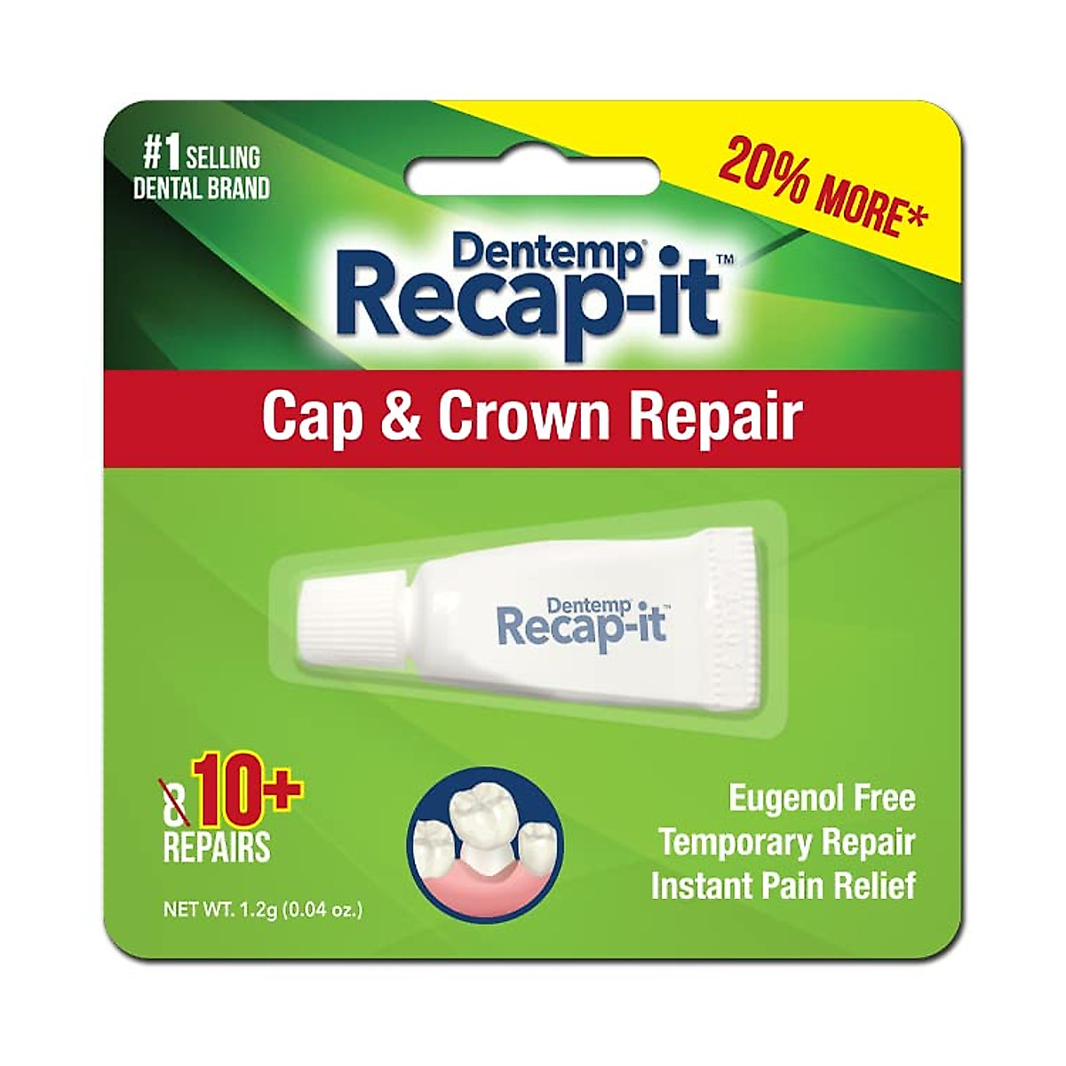 Recapit Cap And Crown Cement - 1 Grm, Pack of 6