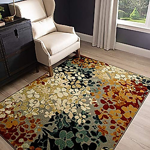 Mohawk Home Floral Radiance Area Rug, Grey (5' x 7')