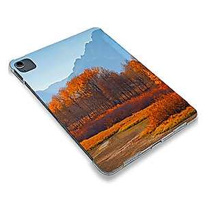 Mountain Autumn Leaves Nature case Compatible with iPad Mini Air Pro 7.9 8.3 9.7 10.2 10.9 11 12.9 inch Pattern Cover New 2022 2021 Trifold Stand 3 4 5 6 7 8 9 Generation 187 (10.9" Air 4)