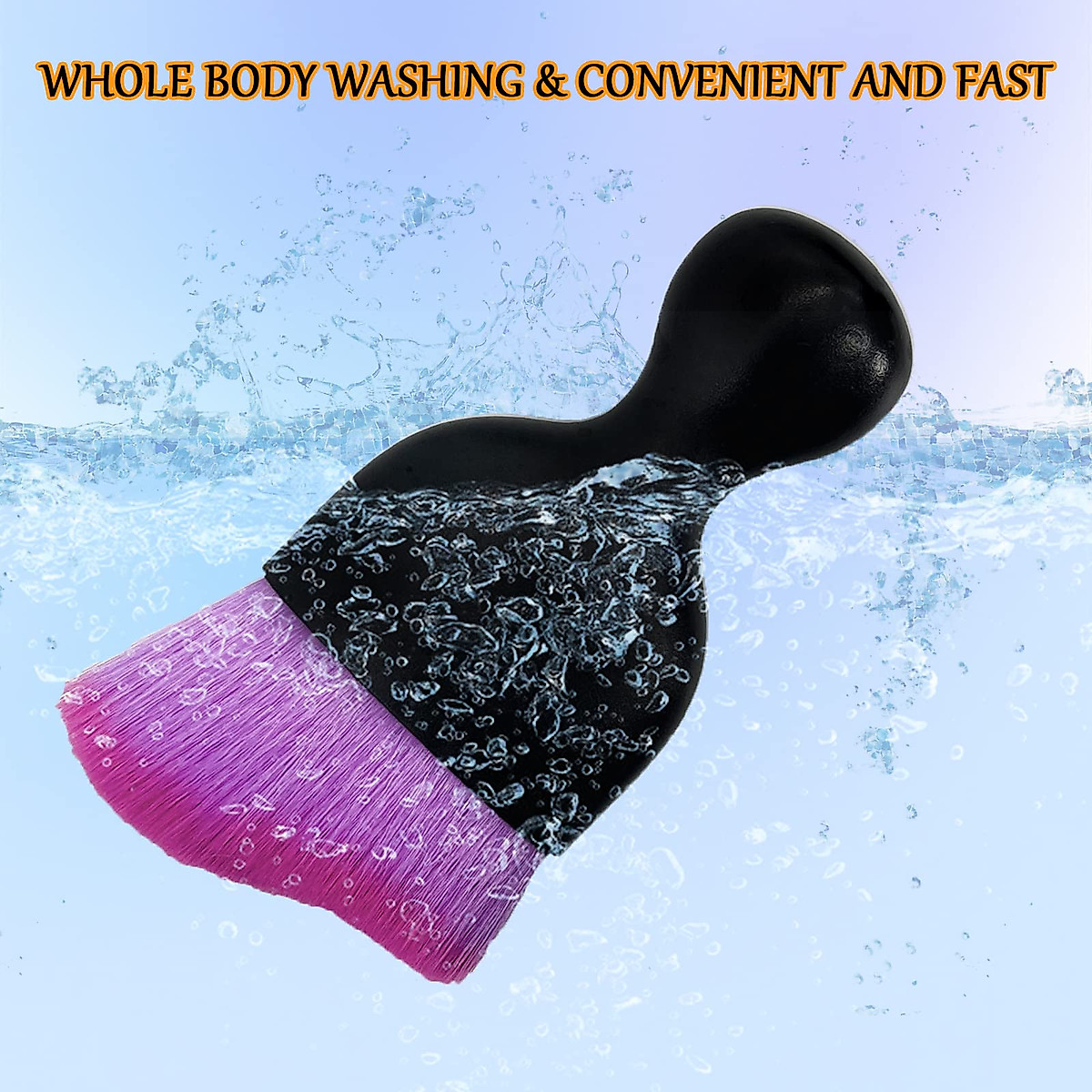 tobenbone Car Interior Detailing Brush, Ultra Soft Non-Scratch Dust Brush, Car Interior Cleaning Tool for Cleaning Panels, Air Vent, Leather (Purple)