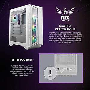NSX GAMING Phoenix Gamer Desktop PC (AMD Ryzen 5 5600G 3.9 Ghz, 16GB 2 * 8Gb RAM Ddr4 3600, SSD 480 Nvme M.2, Windows 11 Home, WiFi Ready, Mouse and Keyboard Included)