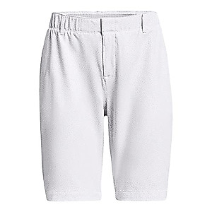 Under Armour Women's Links Printed Shorts, White (100)/Metallic Silver, 16
