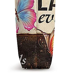Live Laugh Love Butterfly Rustic Tote Bag