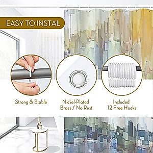 YEZEX Shower Curtain for Bathroom - Waterproof Polyester Fabric Shower Curtains for Modern Home Bathroom Decorations, Machine Washable 72"x78" (PaintingGraffiti)