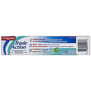 Colgate Triple Action Toothpaste, Mint - 8.0 Ounce (3 Pack)