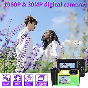 1080P Digital Camera 24MP Kids Compact Camera Autofocus 16X Digital Zoom Children Portable Camera for Boys, Girls,Beginners