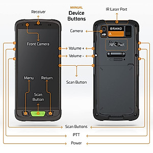 IDWare Guest Visitor Management & Age Verification Cloud Mobile Solution Touchfree ID & Passport Scanner Bundle Includes Charging Cradle, Screen Protector & Wrist Strap