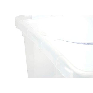Sterilite 1914 Single 48 Quart Hinged Lid Storage Box Tote Container (18 Pack)