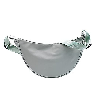 ANKOMINA Small Canvas Crossbody Bag for Women Girls Fashion Portable Hobo Chest Bag Shoulder Crossbody Dumpling Bag