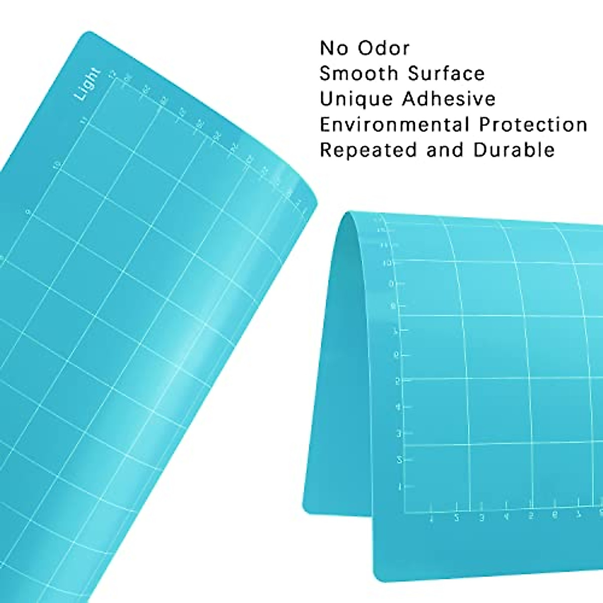 Gwybkq Cutting Mat for Cricut Explore Air 2/Maker/Maker 3 (12x12 Inch,3 Mats) Adhesive Sticky Light Cutting Mats Replacement Accessories Blue