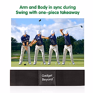 Gadget Beyond Golf Swing Training Aid, Swing Correcting Arm Band Golf arm Training aid Black, Golf Swing aids Training,Golf Swing Trainer