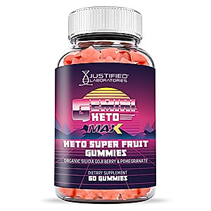 (2 Pack) Gemini Keto Max Superfruit Gummies Collagen Booster Contains Organic Silica Bamboo Acai Berry with Pomegranate Juice 120 Gummys