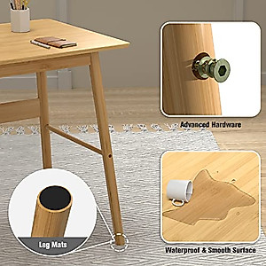 Domax Wooden Writing Desk for Bedroom - Large Home Office Table 41.3” Multipurpose Computer Desk for Work Study