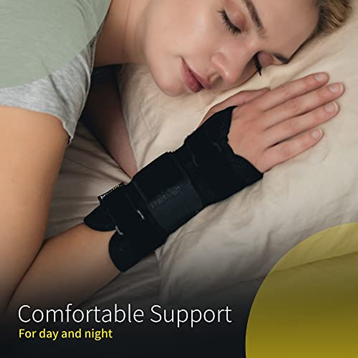 BraceUP Carpal Tunnel Wrist Brace for Men and Women - Metal Splint Hand Support Tendonitis Arthritis Pain Relief (L/XL, Right Hand)