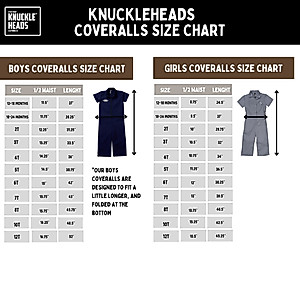 Born to Love Knuckleheads Kids Monkey Coverall Mechanic Photoshoot Overall for Boys & Girls Jumpsuit Baby Outfit (2T, Blue Boy)