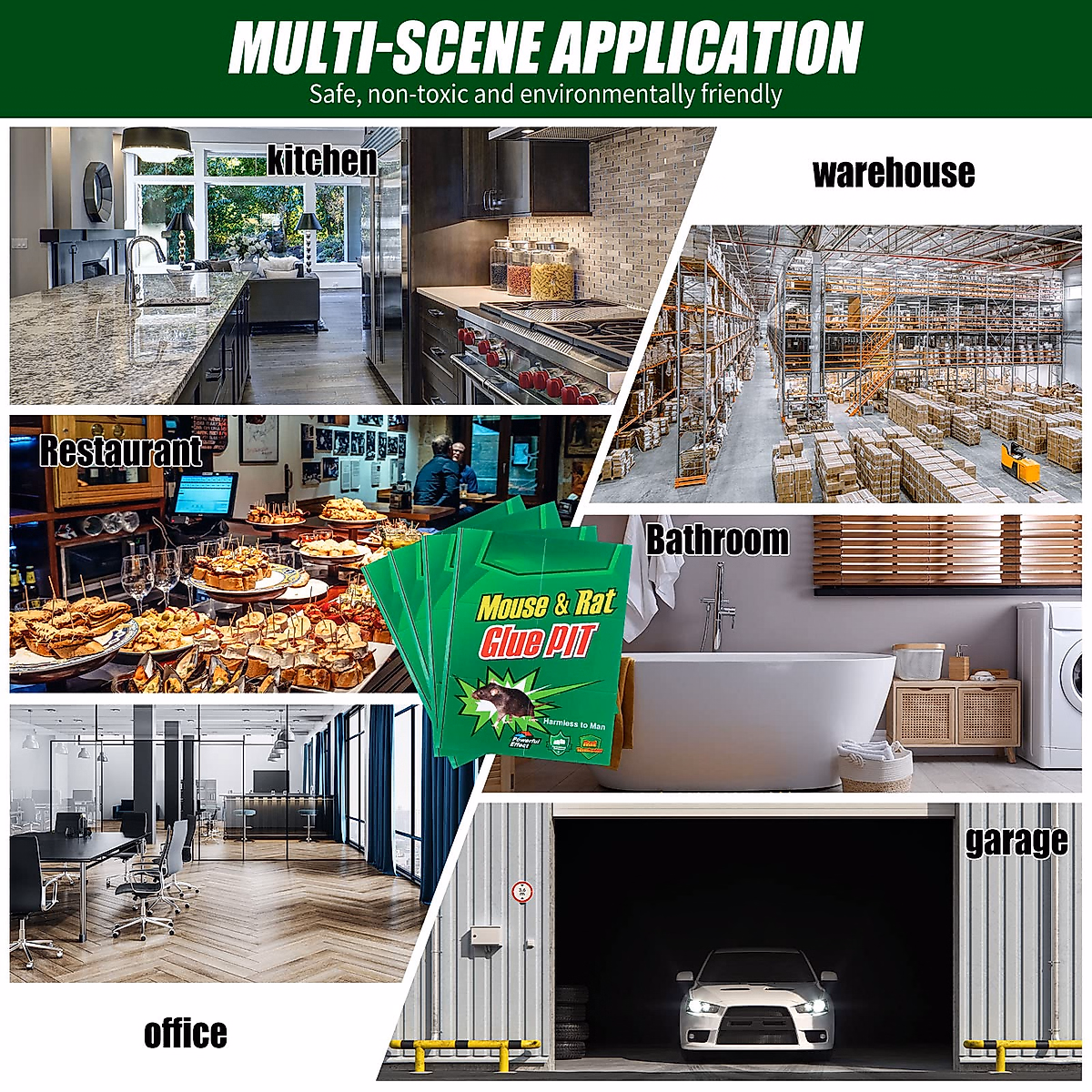 30 Pcs Mouse Traps Mouse Glue Traps with Enhanced Stickiness Sticky Traps for Mice, Rats Sticky Pads Mouse Glue Boards Pest Control Traps for House Indoor Outdoor Easy to Set (30 Pcs, 9.4'' x 6.6'')