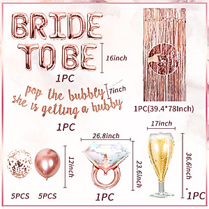 JeVenis Pop The Bubbly She's Getting a Hubby Banner Pop The Bubbly She's Getting A Hubby Bridal Shower Decorations Engagement Party Decorations Bride to Be Decorations