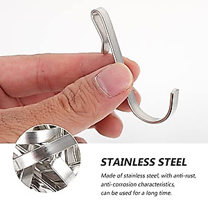 Happyyami Metal S Hooks S Shaped Hook 20pcs Metal Hooks Clip S Shaped Flat Snap- On Hooks Stainless Steel Metal Hooks Hangers for Indoor and Outdoor Lights Plants Stainless Steel S Hooks
