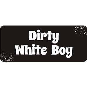 3 - Dirty White Boy 1 1/4" x 3" Hard Hat Biker Helmet Stickers Bs109