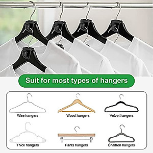 18 Pcs Hangers Space Saving,Clothes Hanger Connector Hooks,Heavy Duty Plastic Hangers Hooks,Clothes Hanger Connector Hooks,Wardrobe Organizers and Storage