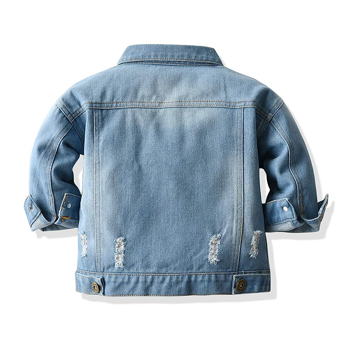 Baby Boys Girls Denim Jacket Kids Toddler Button Down Jeans Jacket Top(Light Blue, 120/4-5T)
