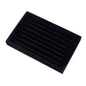 Lders For Jewelry,Jewellery Black Felt Foam,Ring Holders Strips,Black Velvet Jewelry Tray,Boite A Bague Ring Jewellery Display Storage Box Tray Case Organiser For Tie Clip Earrings