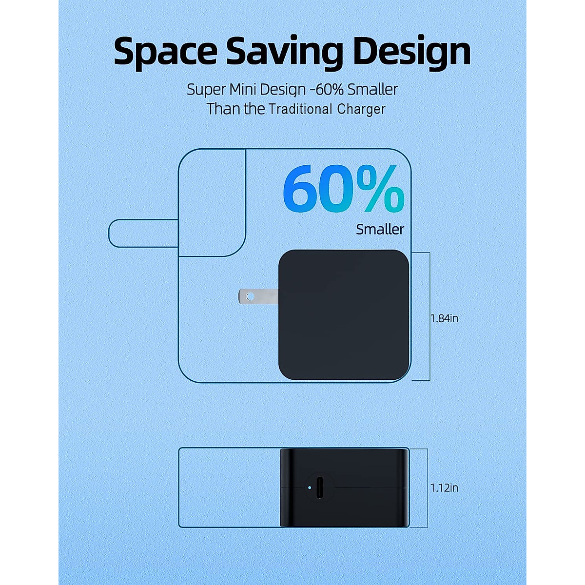 Mini 65W 45W USB-C Fast Charger Fit for HP Elitebook Spectre x360 Dragonfly Elite x2 G4 G8 Chromebook 11A 11 G8 EE 11A 11 G6 EE 11 G7 EE 14 14A G5 14 G6 G7 11MK G9 EE Laptop Power Supply AC Adapter