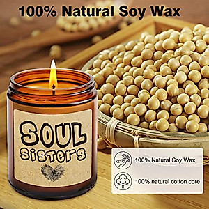 Birthday Gifts for Women, Valentines Day Gifts for Her for Women, Scented Candles for Best Friends, Gifts for Soul Sisters Friends, HBESTIE Unique Friendship Gifts for Bestie, Sister Gift