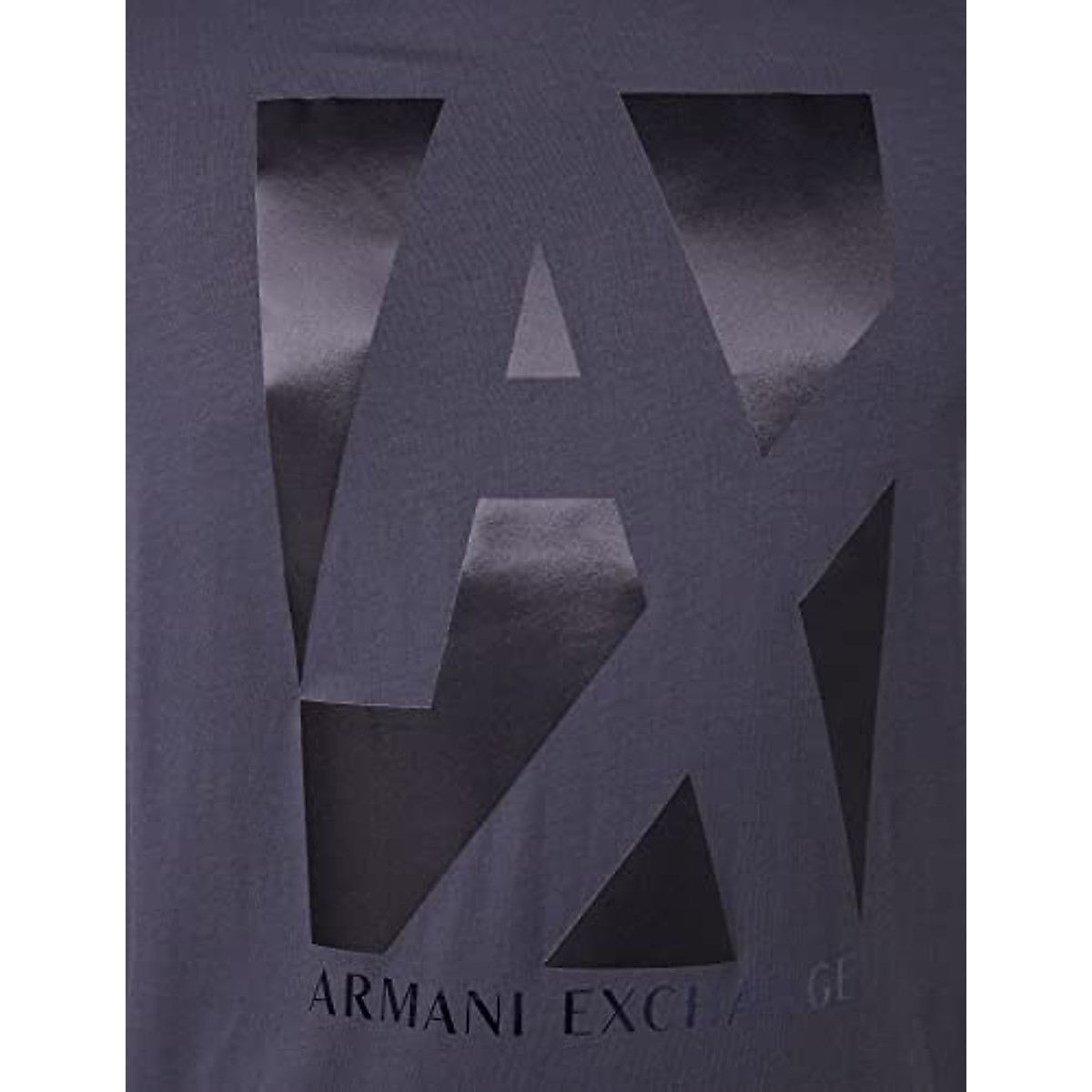 A|X ARMANI EXCHANGE Men's Silky Large Logo T-Shirt, Ebony, L