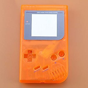 New Full Housing Shell Case for Game Boy Classic GB DMG GBO Transparent Orange