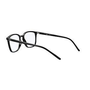 Ray-Ban RX7185F Low Bridge Fit Square Prescription Eyeglass Frames, Black/Demo Lens, 54 mm