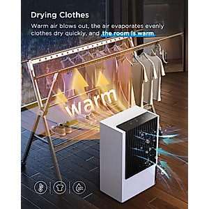 Dehumidifier for Basement with Drain Hose, EasyAcc 2024 Newly [ Rotary 10X Fast Dehumidification/1500 Sq. Ft/Timer/3000ml Per Day] 2 Modes Quiet Portable Dehumidifier for Bedroom Bathroom Large Room