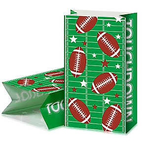 Blulu 30 Pieces Paper Santa Clause Suit Print Treat Bags, Christmas Bags Santa Bags Candy Goodie Gift Bags for Holiday Christmas Party Favor, 8.3 x 4.7 x 3.1 Inch