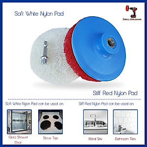 Bring It On Cleaner Water Spot Polishing Kit | For Shower Glass and Windows | Tile and Grout Polishing | Included Drill Scrub Brush, Microfiber, 8 ounces Water Spot Remover