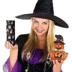 Ceovfoi Halloween Tumbler with Lid and Straw Ghost Boo Witch Ghost Pumpkin Coffee Travel Mug Cup,Witch Goth Decor Halloween Gifts For Women