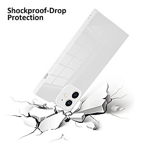 LSL Compatible iPhone 11 Case Square White Soft TPU Bumper Anti-Drop Anti-Scratch Shock Absorption Protective Wireless Slim Cover Compatible with iPhone 11 6.1 Inch for Women Girls Men